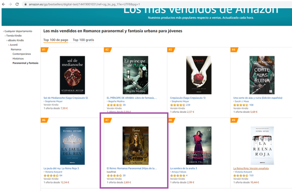 Best Seller en semanas vendiendo libros en Amazon